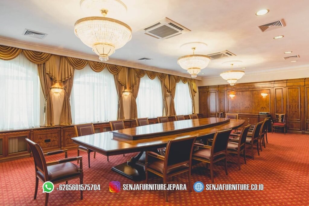 Mebel Meja Meeting Kantor Ballroom Hotel Klasik Eropa